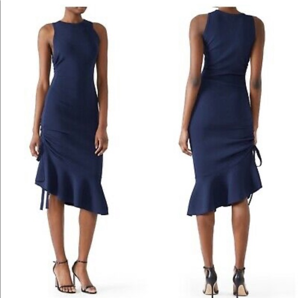 Milly | Dresses | Milly Shirred Ruched Drawstring Mermaid Dress | Poshmark